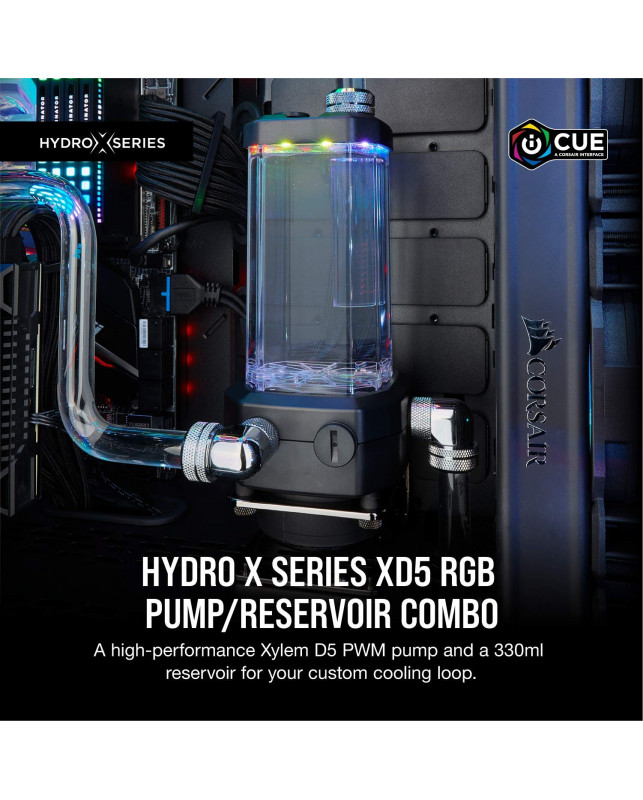 Corsair Hydro X Series XD5 RGB水泵/水箱組合 — 黑色